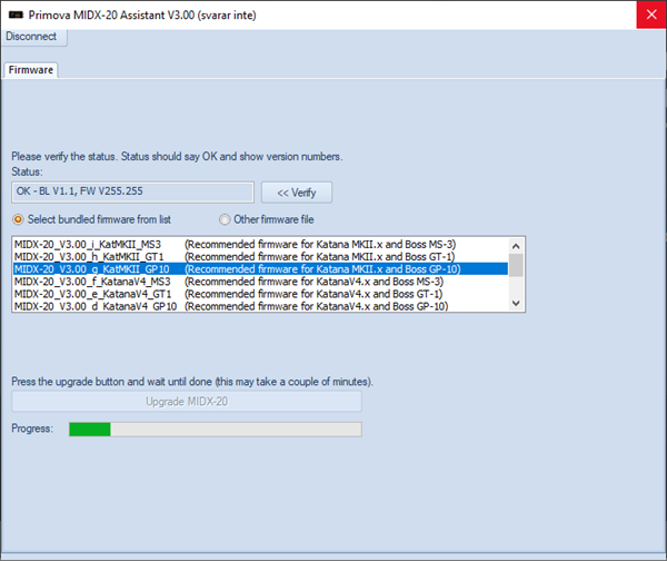 My GP-10 setup (with MIDX-20)